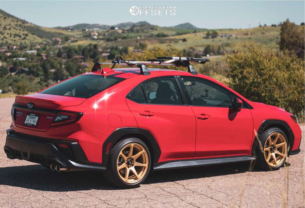 2022 Subaru WRX with 18x9.5 38 Motegi Mr154 and 245/40R18 Dunlop Sport ...