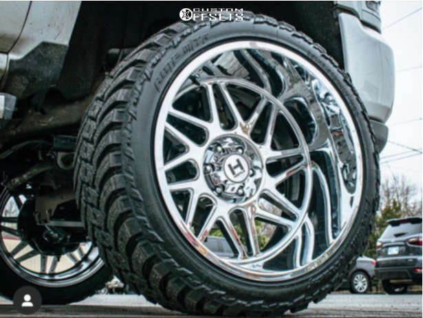 2017 Chevrolet Silverado 1500 with 22x14 -76 Hostile Forged Sprocket and 35/13.5R22 AMP Mud ...