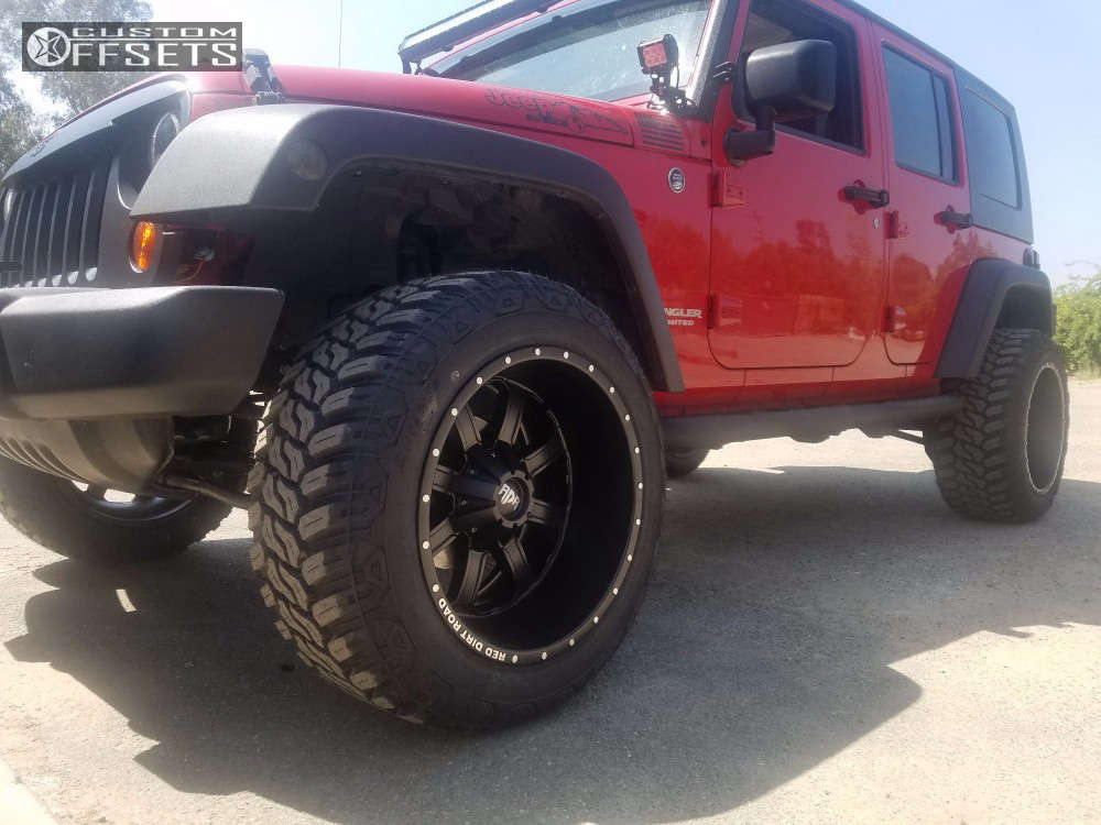 2009 Jeep Wrangler with 20x12 -44 Red Dirt Road 01 and 33/12.5R20 ...