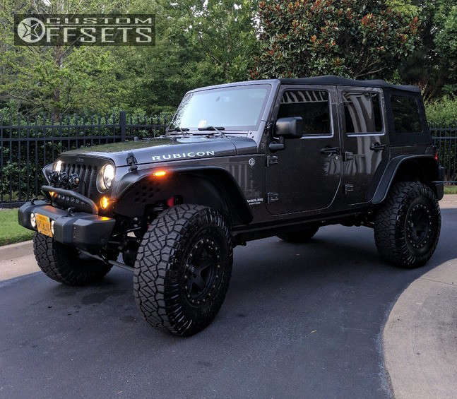 2014 Jeep Wrangler with 17x9 -12 American Racing ATX Ax194 and 37/12 ...
