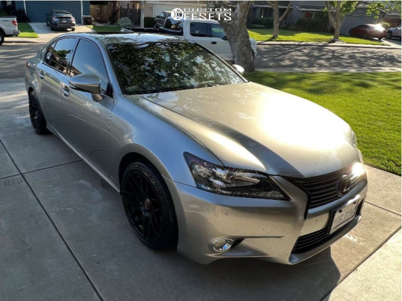 2015 Lexus GS350 with 18x9.5 35 Curva C300 and 235/40R18 Michelin Pilot ...