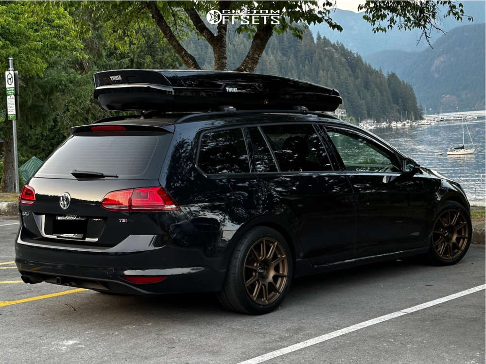 2015 Volkswagen Golf SportWagen with 17x9 42 Apex Sm-10 and 245/40R17 ...