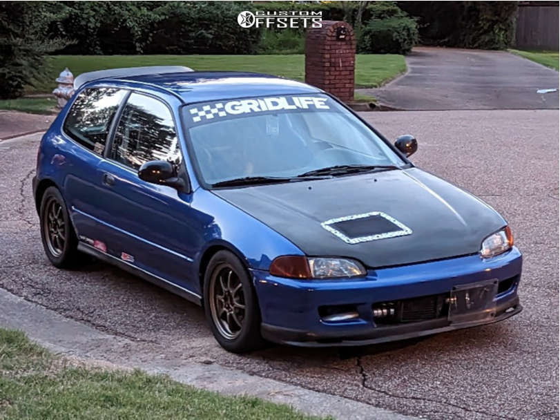 1994 Honda Civic with 15x6.5 40 Konig Helium and 205/50R15 Nitto Neo ...