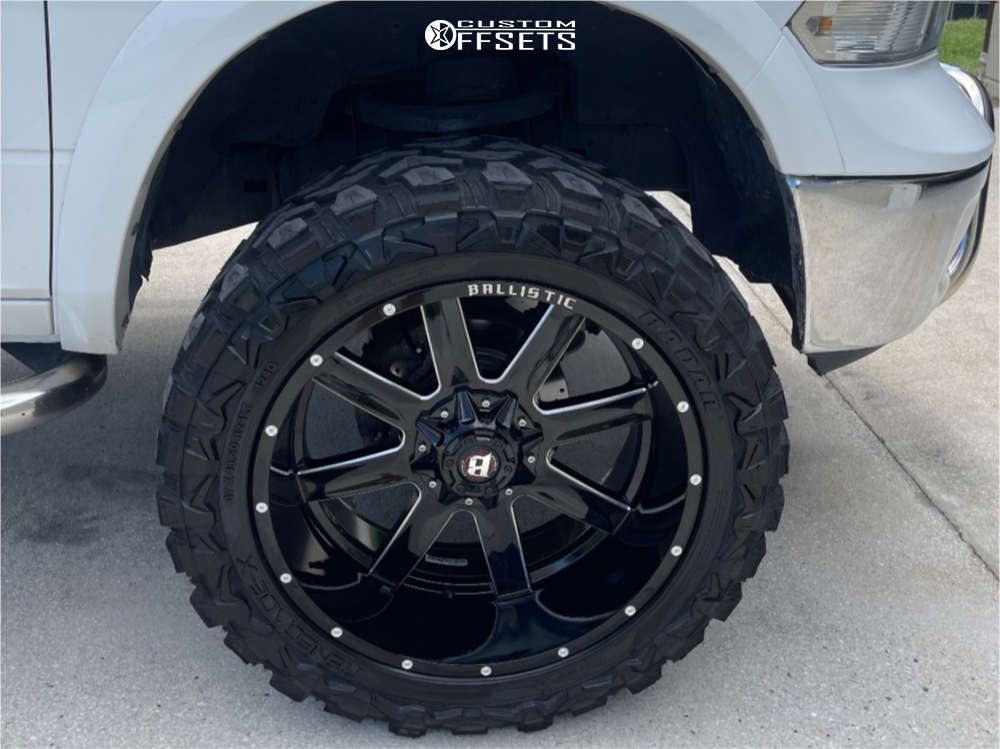 2017 Ram 1500 with 24x12 -50 Ballistic Rage and 37/13.5R24 Radar ...