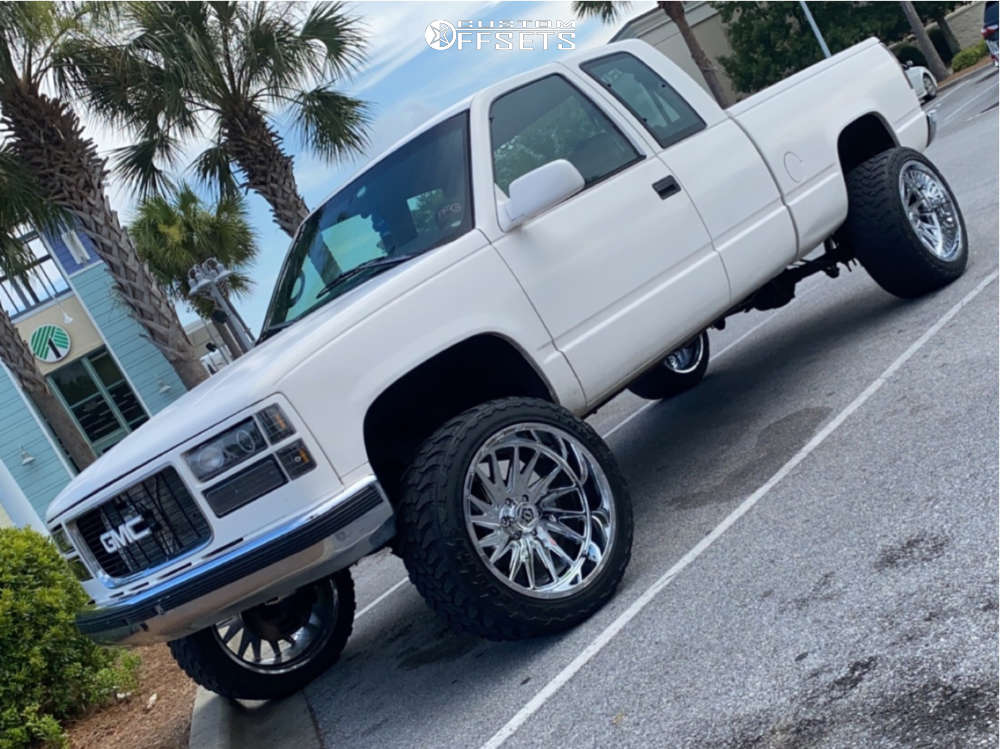 1997 GMC C1500 with 22x12 -44 TIS 547c and 33/12.5R22 Toyo Tires Open ...
