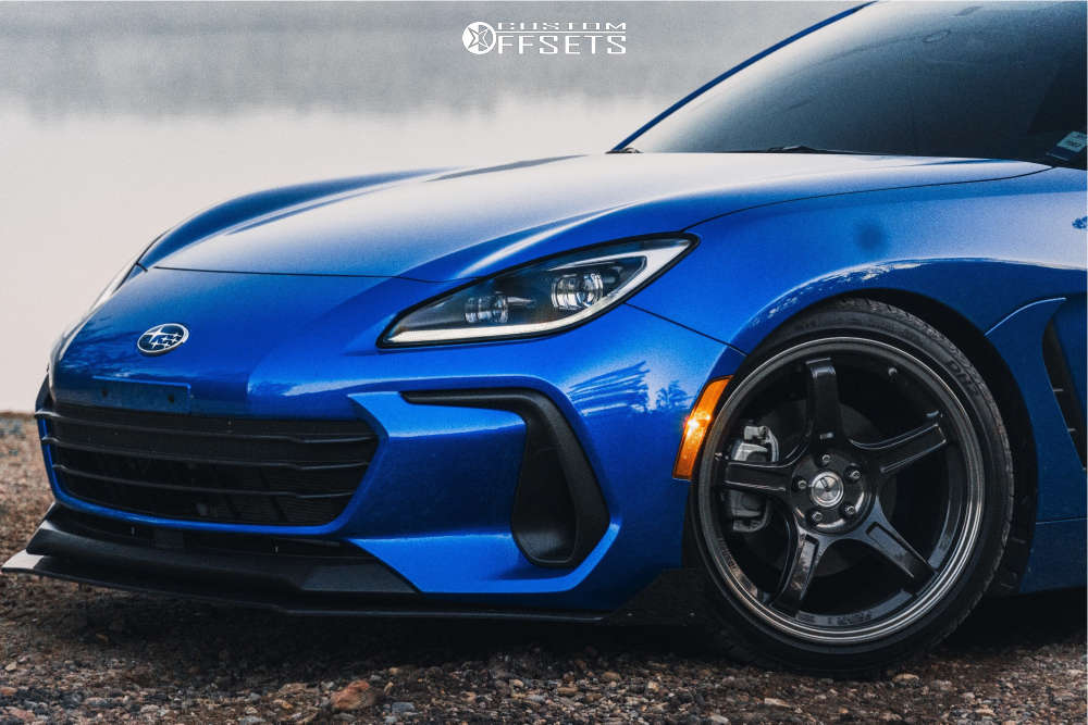 2023 Subaru BRZ with 18x9.5 38 SSR Gtx03 and 255/35R18 Delinte Dh2 and Coilovers | Custom Offsets
