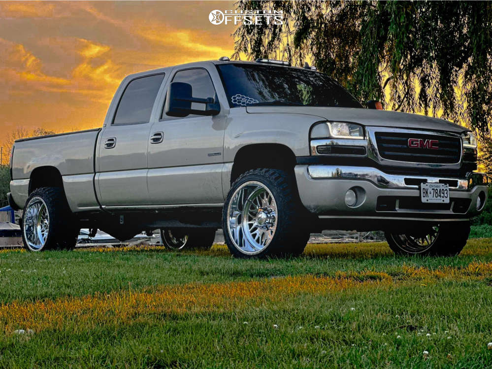 2006 GMC Sierra 2500 HD with 22x12 -40 American Force Locus Ss and 33/ ...