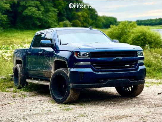 2018 Chevrolet Silverado 1500 with 22x12 -51 Vision Rocker and 295 ...