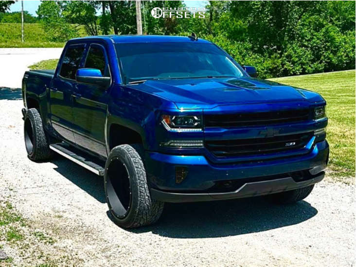 2018 Chevrolet Silverado 1500 with 22x12 -51 Vision Rocker and 295 ...