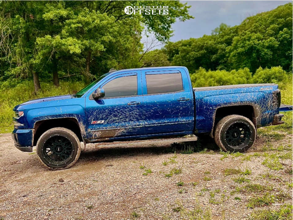 2018 Chevrolet Silverado 1500 with 22x12 -51 Vision Rocker and 295 ...