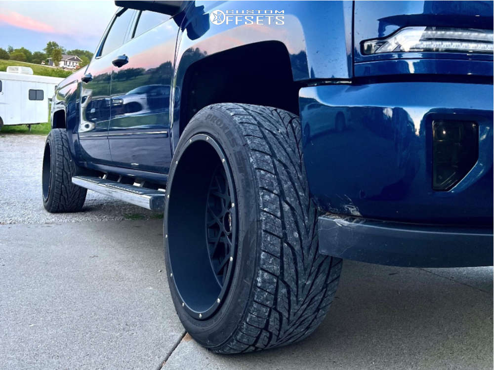 2018 Chevrolet Silverado 1500 with 22x12 -51 Vision Rocker and 295 ...
