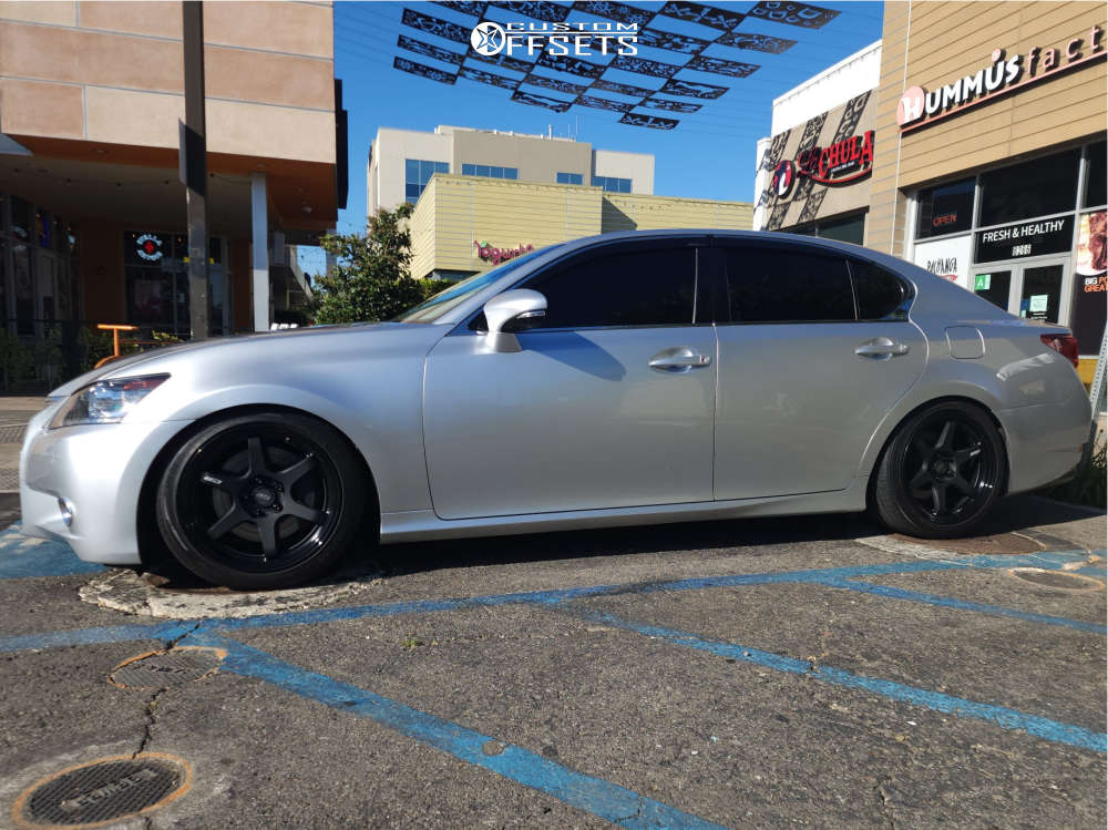 2015 Lexus GS350 with 18x9.5 35 ESR Ap6 and 235/45R18 Ironman IMove Gen2 AS and Coilovers ...