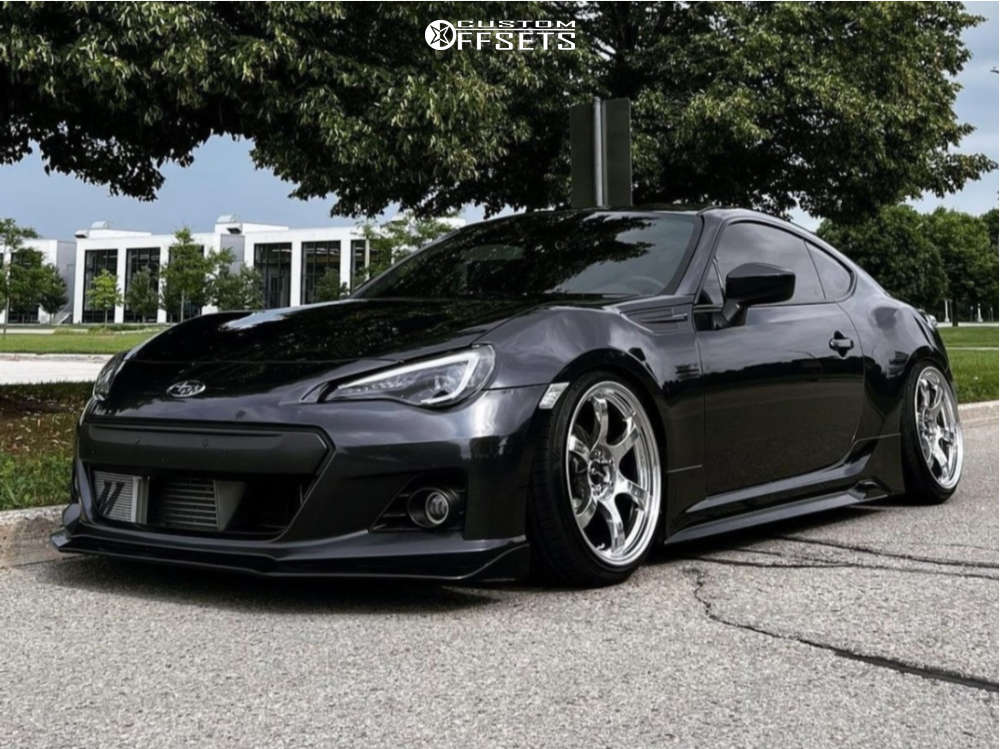 2014 Subaru BRZ with 18x9.5 38 Gram Lights 57dr and 225/35R18 Kumho Ecsta PA31 and Coilovers ...