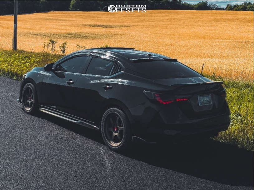 2021 Nissan Sentra with 18x8.5 35 Aodhan AH08 and 235/40R18 Vercelli ...