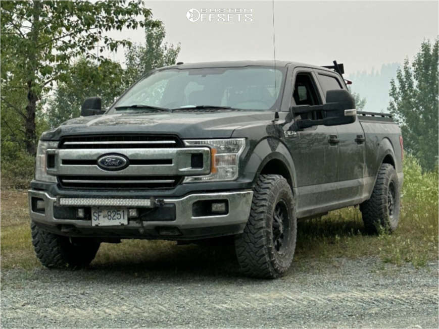 2018 Ford F-150 with 17x9 -12 Mayhem Warrior and 285/75R17 Toyo Tires Open Country M/t and Stock ...