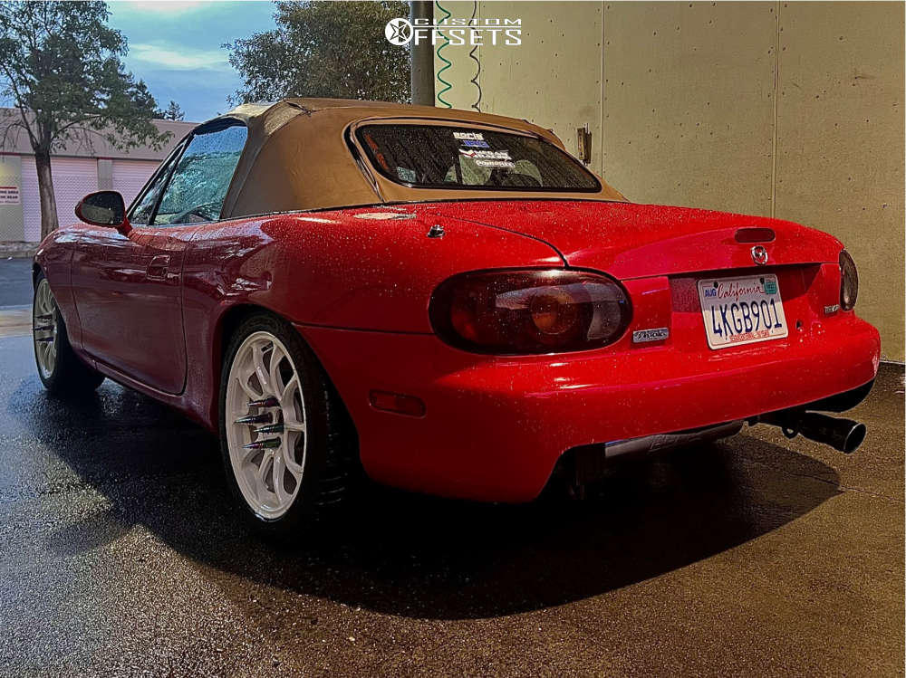 1999 Mazda Miata with 16x7 36 Volk Ze40 and 215/45R16 Michelin Pilot ...