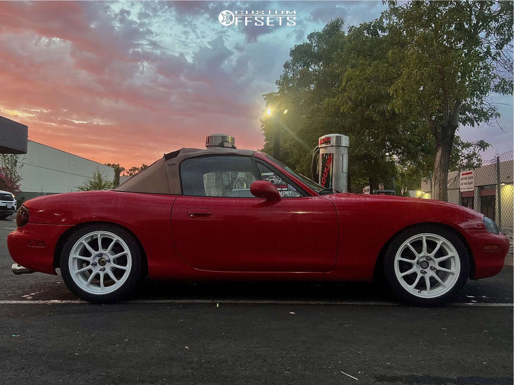 1999 Mazda Miata with 16x7 36 Volk Ze40 and 215/45R16 Michelin Pilot ...