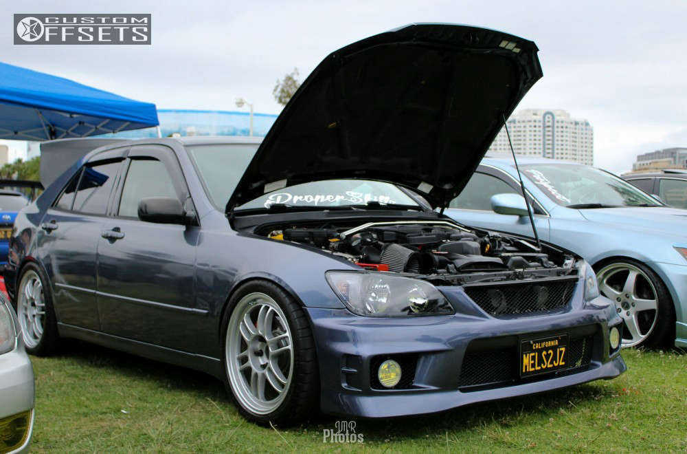 2001 Lexus IS300 with 18x8.5 40 Enkei RPF1 and 255/35R18 Michelin Pilot ...