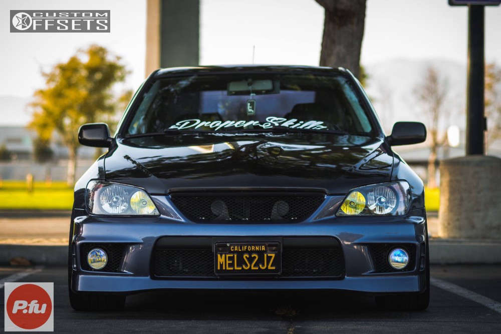 2001 Lexus IS300 with 18x8.5 40 Enkei RPF1 and 255/35R18 Michelin Pilot ...