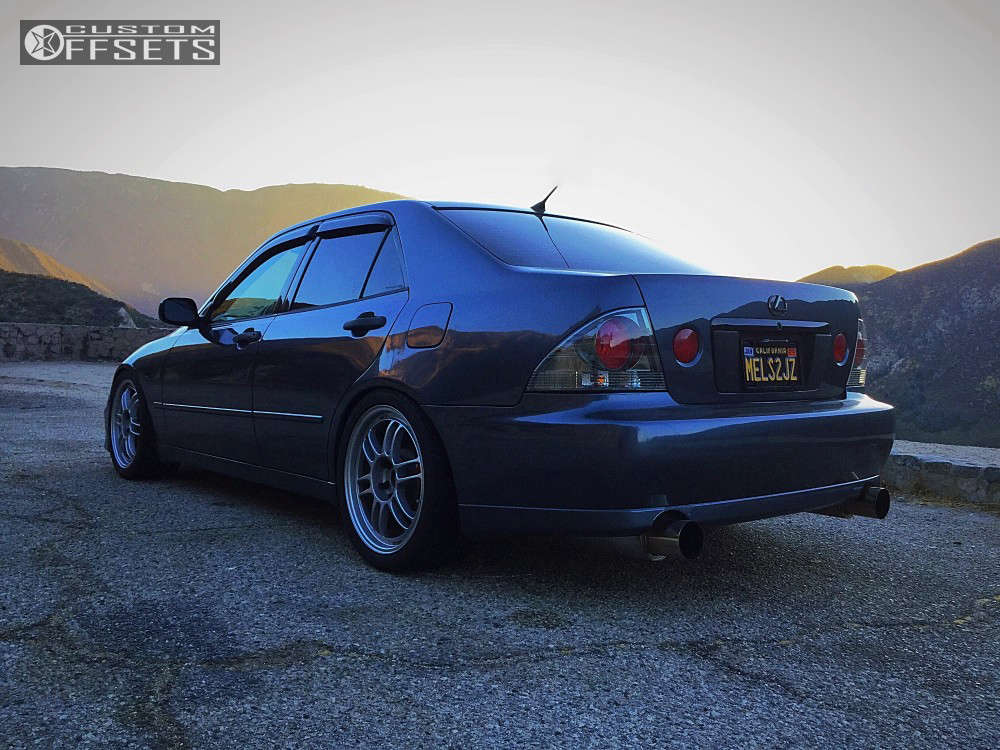 2001 Lexus IS300 with 18x8.5 40 Enkei RPF1 and 255/35R18 Michelin Pilot ...