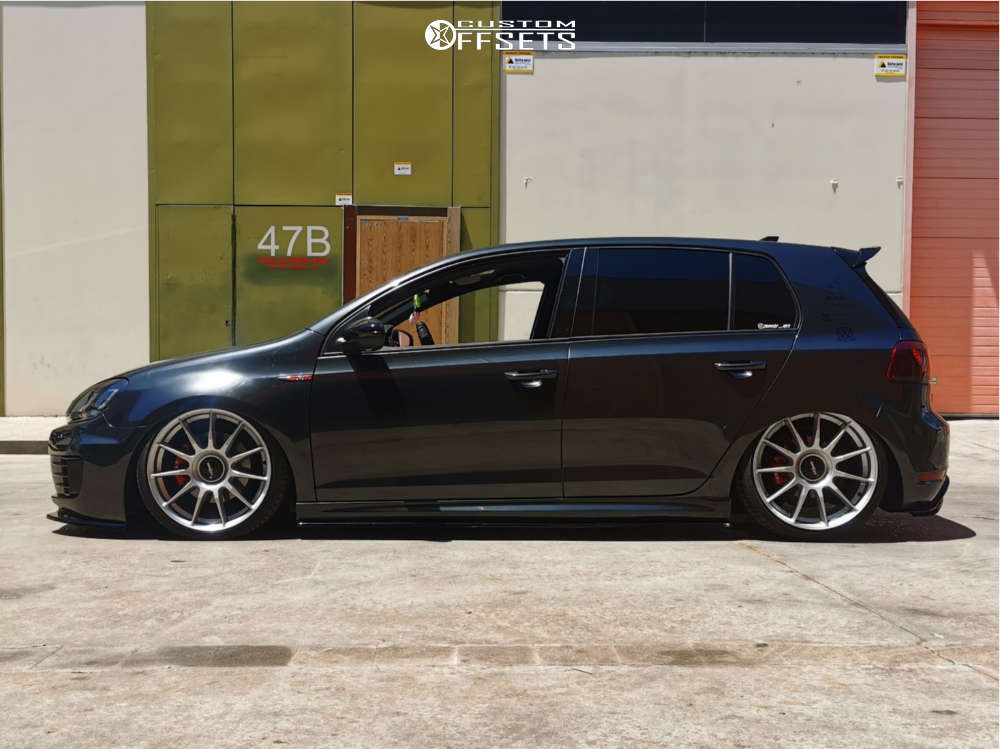 2011 Volkswagen GTI with 19x8.5 45 Rotiform Dtm and 225/35R19 Pirelli ...
