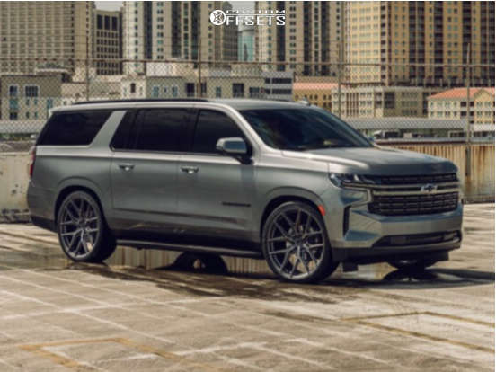 2022 Chevrolet Suburban with 26x10 35 Vossen Hf6-4 and 295/30R26 Atlas ...