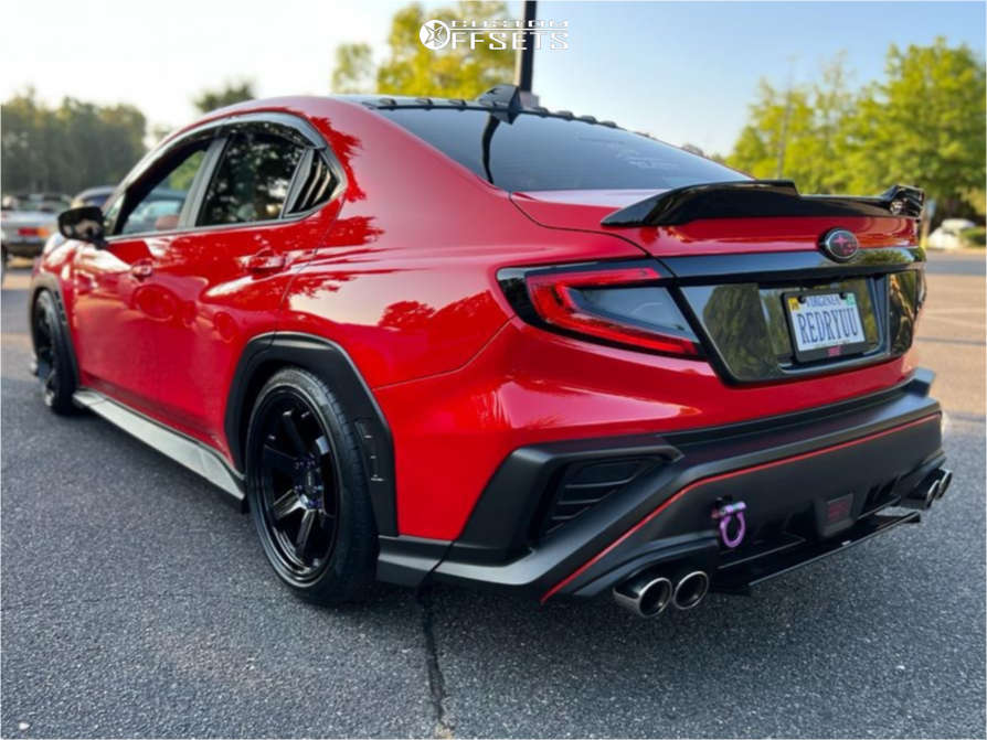 2022 Subaru WRX with 18x9.5 38 AVID1 Av6 and 245/40R18 Vercelli Strada ...