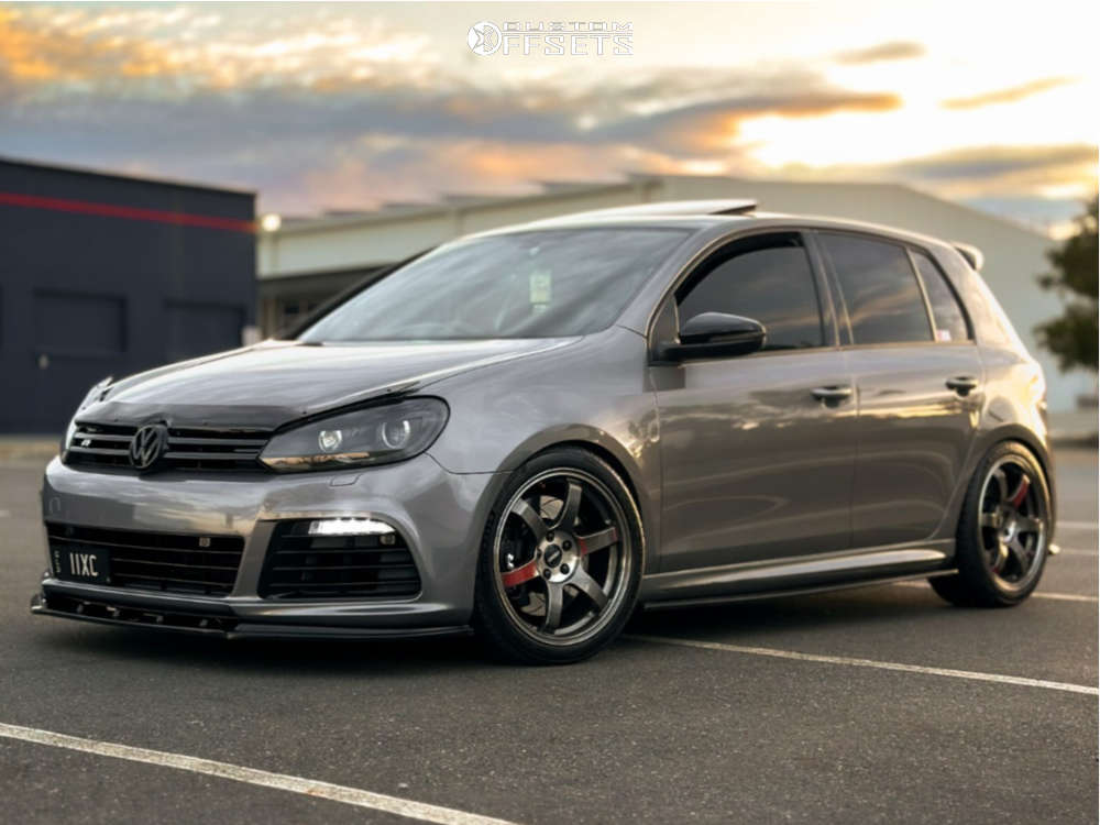 2012 Volkswagen Golf R with 18x8.5 42 Volk Te37 Saga Sl and 235/40R18 ...