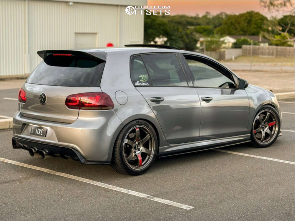 2012 Volkswagen Golf R with 18x8.5 42 Volk Te37 Saga Sl and 235/40R18 ...