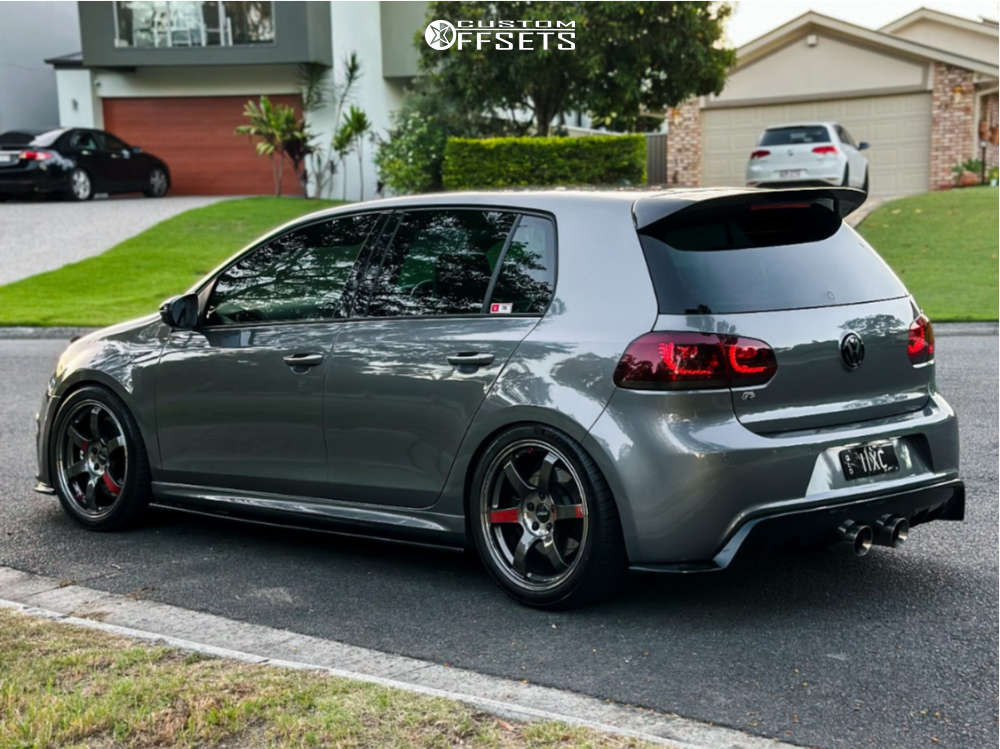 2012 Volkswagen Golf R with 18x8.5 42 Volk Te37 Saga Sl and 235/40R18 ...