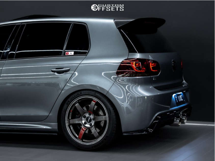 2012 Volkswagen Golf R with 18x8.5 42 Volk Te37 Saga Sl and 235/40R18 ...