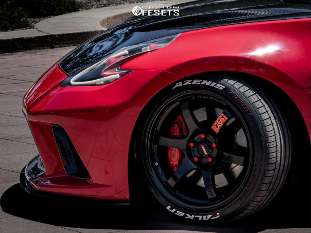 2010 Nissan 370Z with 19x9.5 25 Gram Lights 57dr and 255/40R19 Falken ...