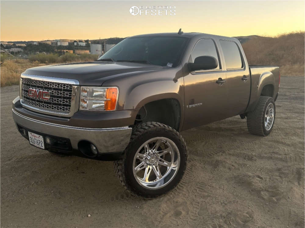 2007 GMC Sierra 1500 with 22x12 -44 Hostile Forged Tomahawk and 35/12 ...
