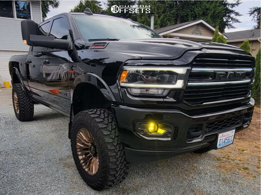 2020 Ram 3500 with 20x10 -18 Fuel Rebar 8 and 37/12.5R20 Yokohama ...