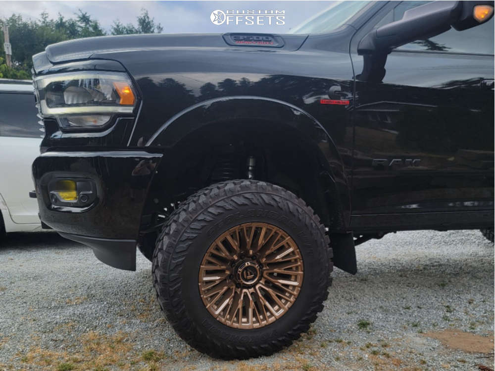 2020 Ram 3500 with 20x10 -18 Fuel Rebar 8 and 37/12.5R20 Yokohama ...