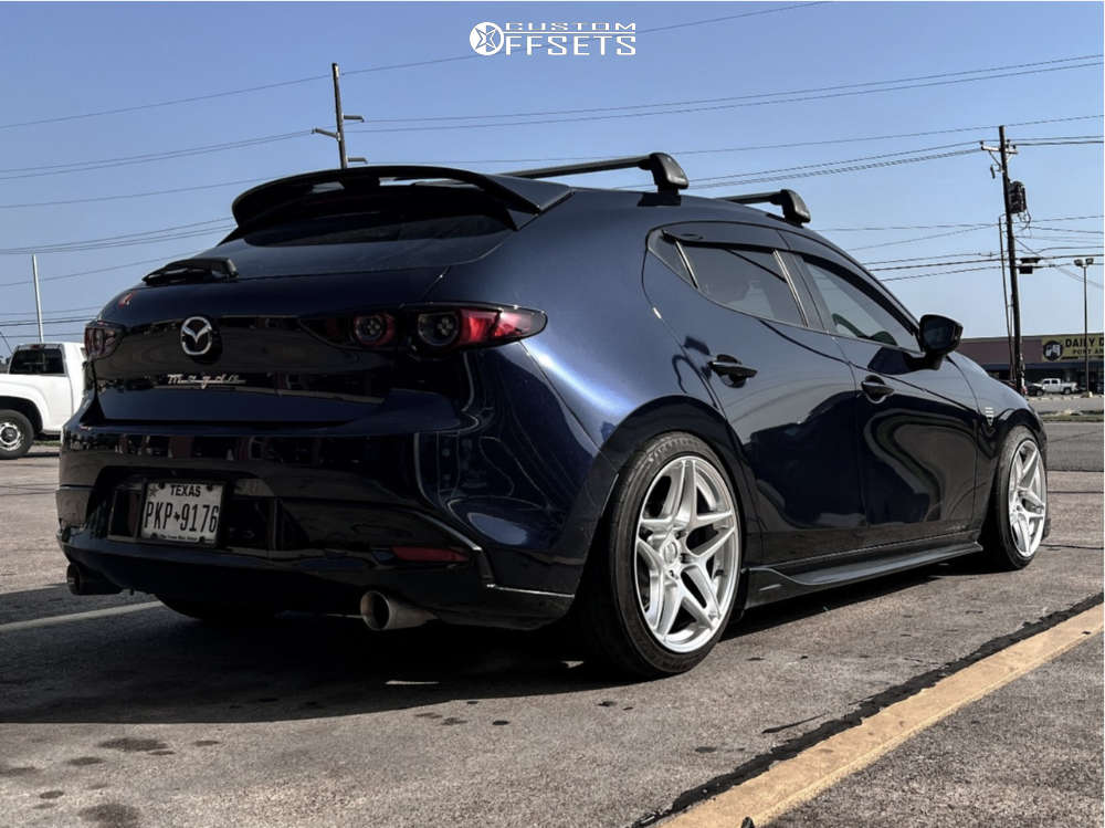 2021 Mazda 3 with 18x9 22 Kansei Astro and 215/45R18 Firestone Firehawk ...
