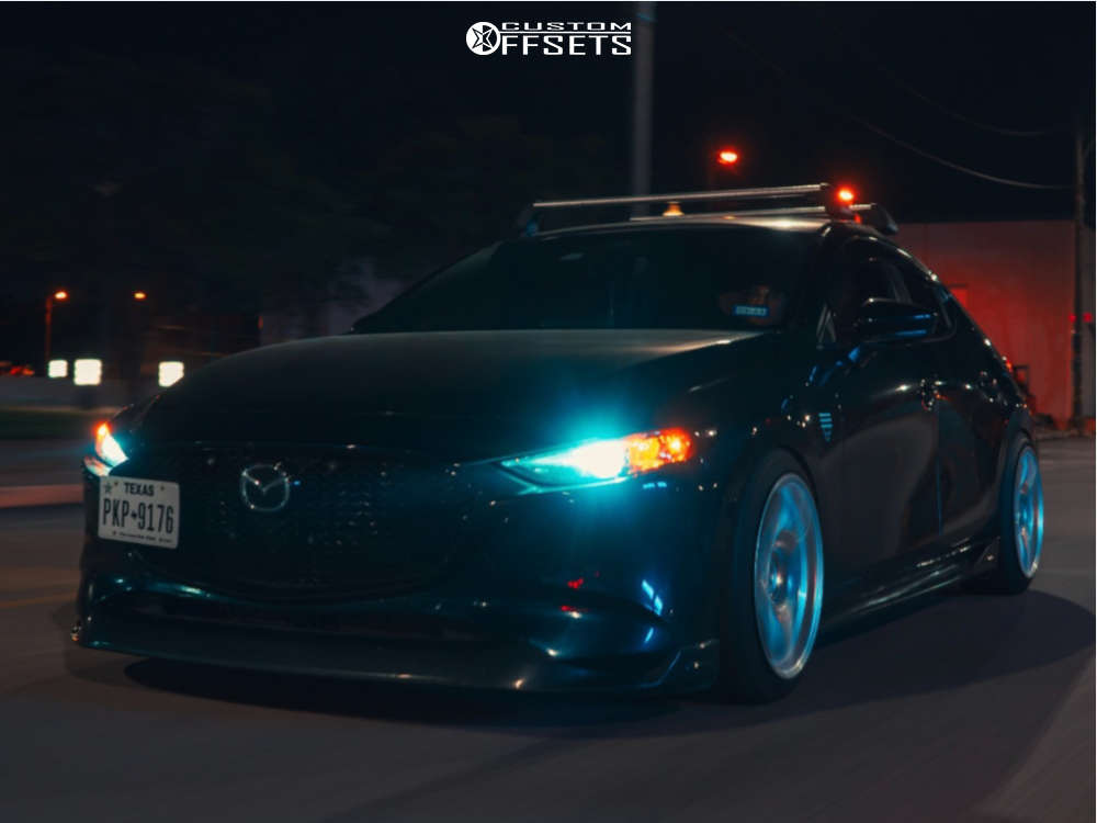 2021 Mazda 3 with 18x9 22 Kansei Astro and 215/45R18 Firestone Firehawk ...