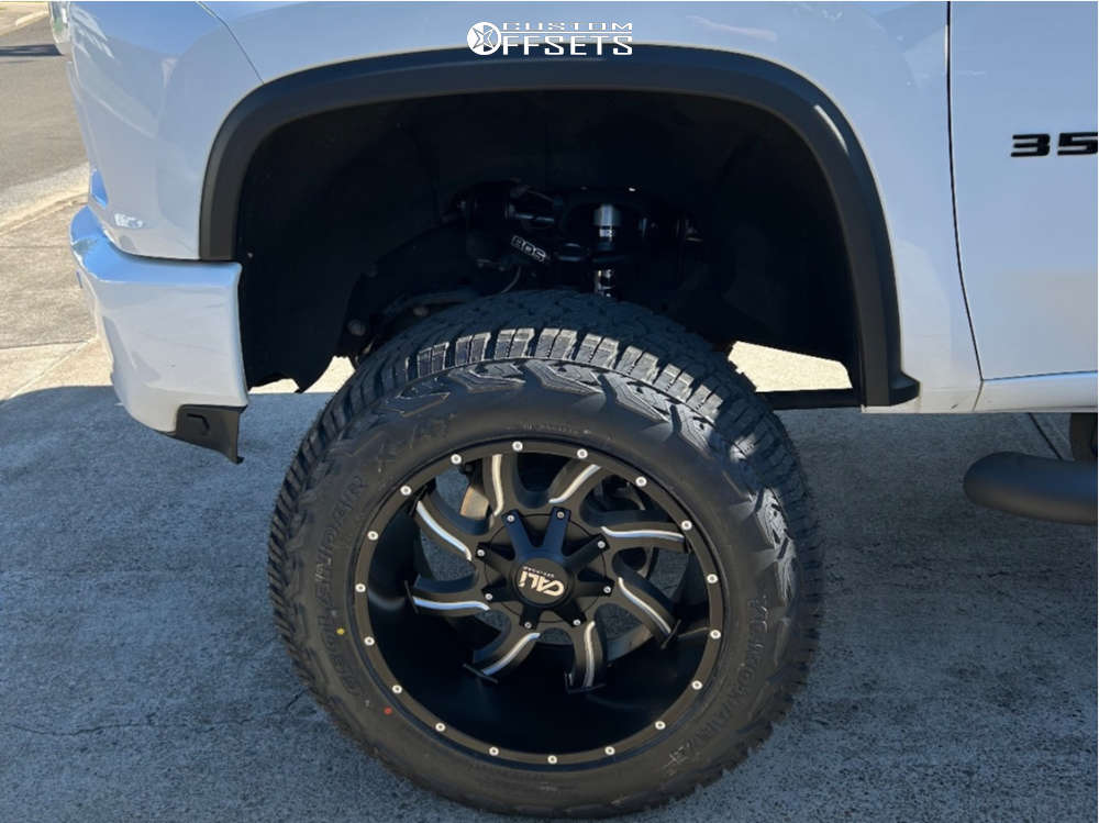 2022 Chevrolet Silverado 3500 HD with 22x12 -44 Cali Offroad Twisted ...