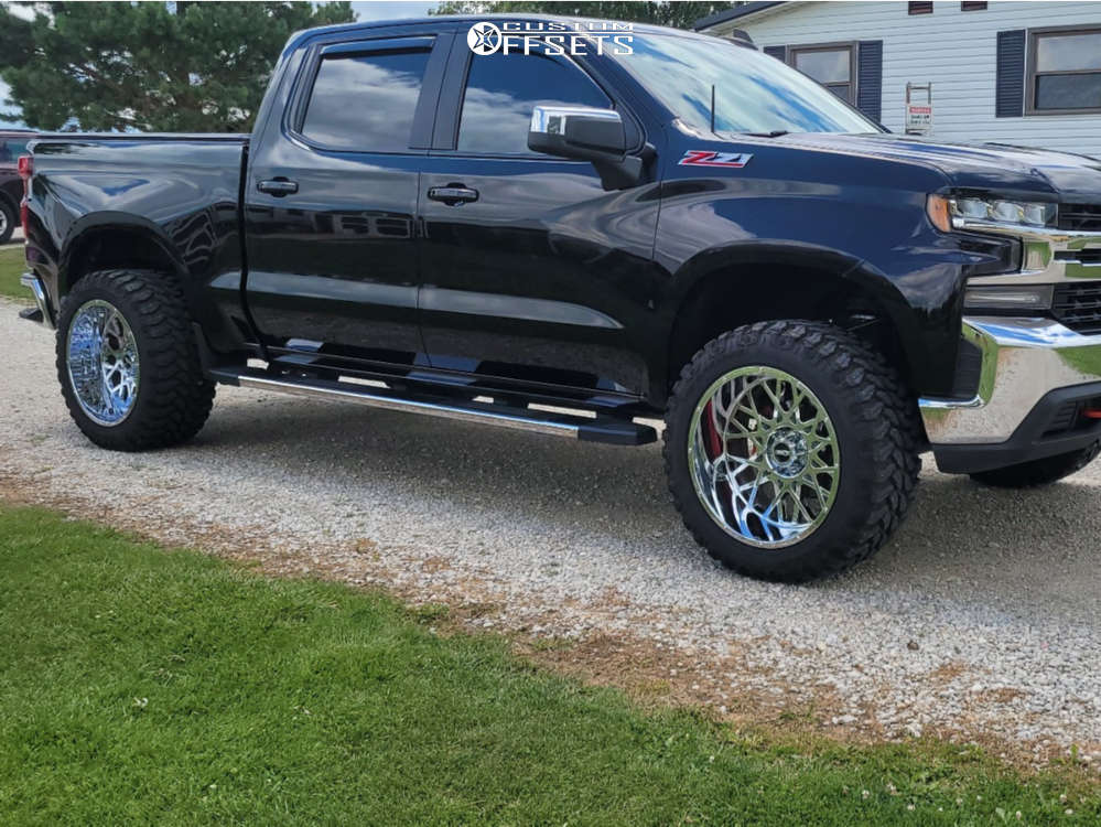 2021 Chevrolet Silverado 1500 with 22x12 -51 Vision Rocker and 35/12 ...
