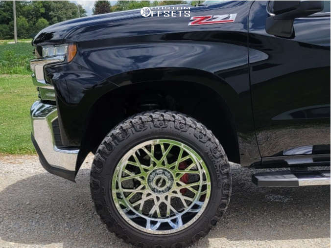 2021 Chevrolet Silverado 1500 with 22x12 -51 Vision Rocker and 35/12 ...