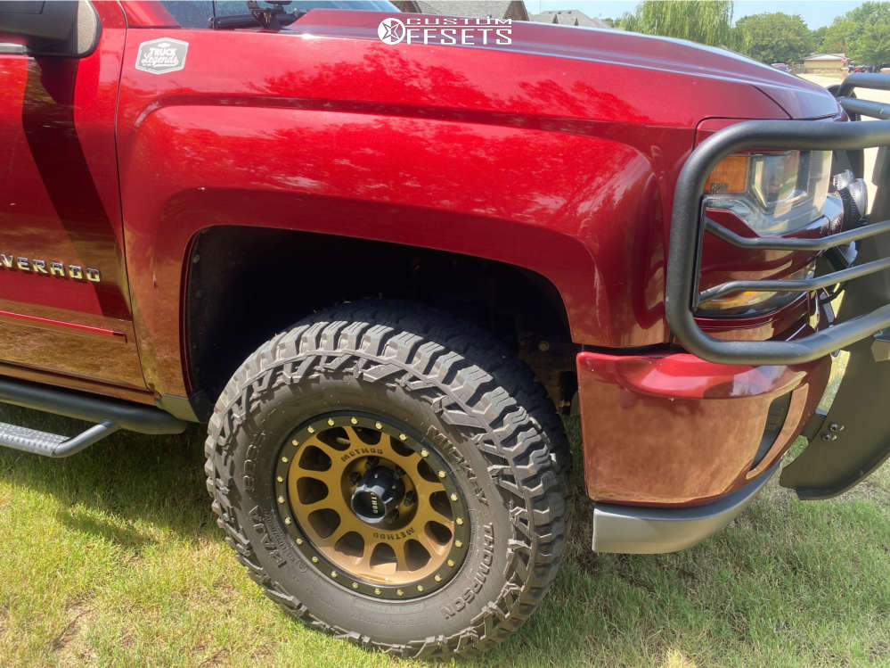 2016 Chevrolet Silverado 1500 with 17x8.5 0 Method Mr305 and 295/70R17 ...