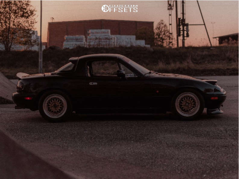 1993 Mazda Miata with 15x7 38 BBS Rs and 205/50R15 Federal 595 Rs-pro ...