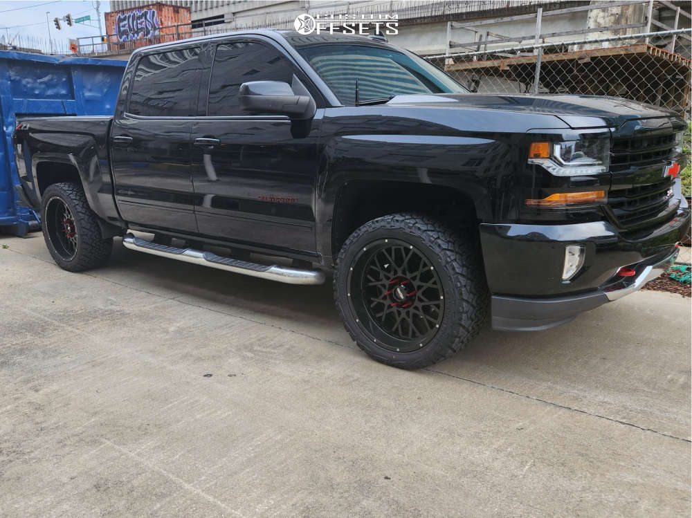 2018 Chevrolet Silverado 1500 with 22x10 -19 Vision Rocker and 33/12 ...