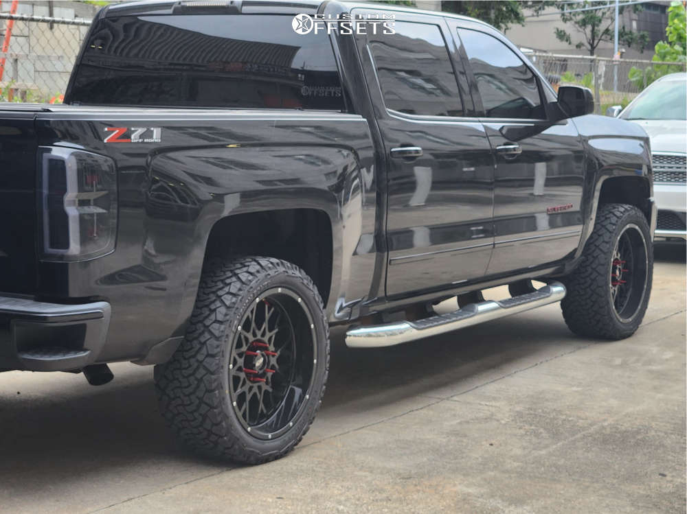 2018 Chevrolet Silverado 1500 with 22x10 -19 Vision Rocker and 33/12 ...