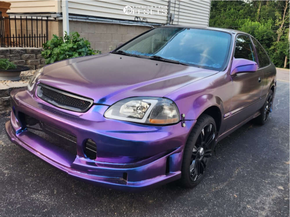 1998 Honda Civic with 17x7 42 Enkei Gw8 and 205/40R17 Nitto Neo Gen and ...