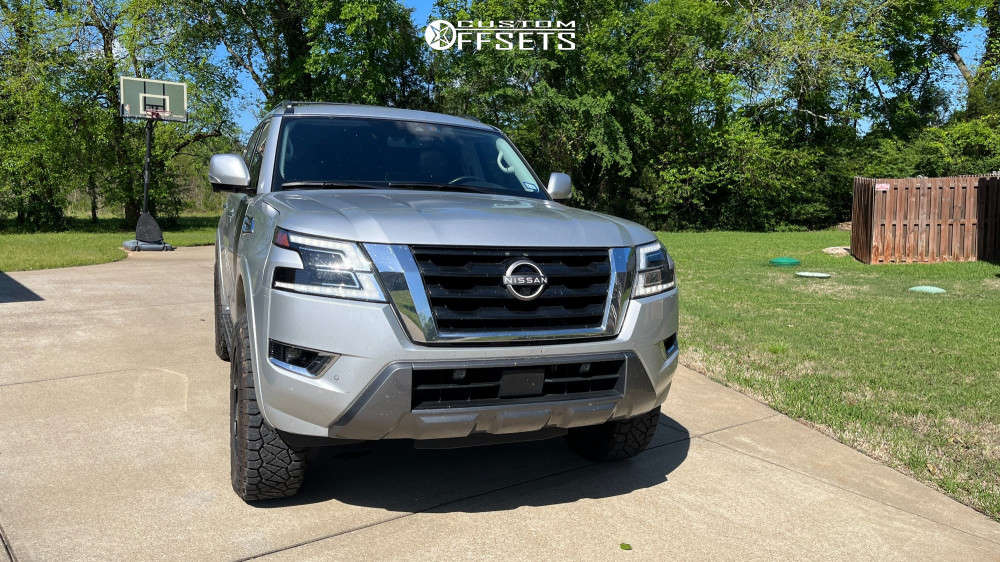 2021 Nissan Armada with 20x9.5 0 Black Rhino Oceano and 275/65R20 Nitto ...