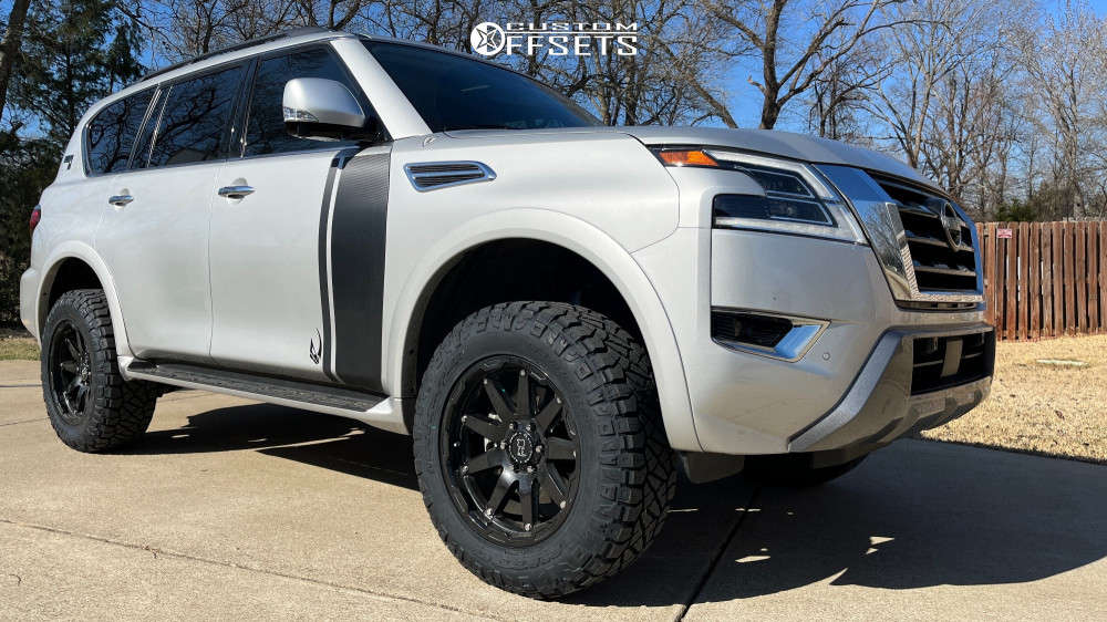 2021 Nissan Armada with 20x9.5 0 Black Rhino Oceano and 275/65R20 Nitto ...