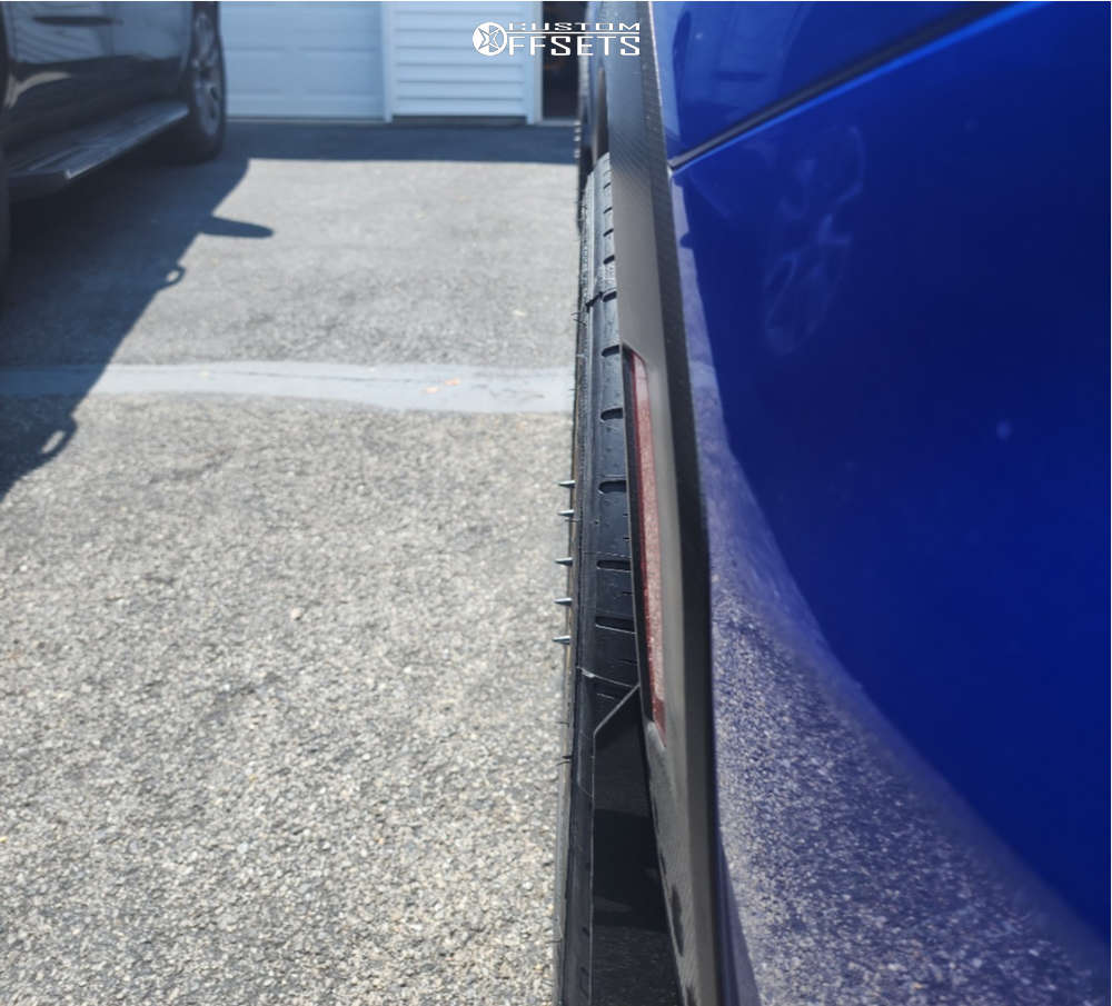 2022 Subaru WRX with 18x9.5 38 Option Lab R555 and 265/35R18 Michelin ...