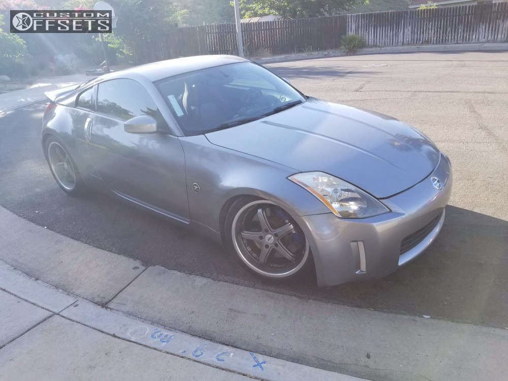 2003 Nissan 350Z with 19x9.5 20 TSW Thruxon and 245/35R19 Continental ...