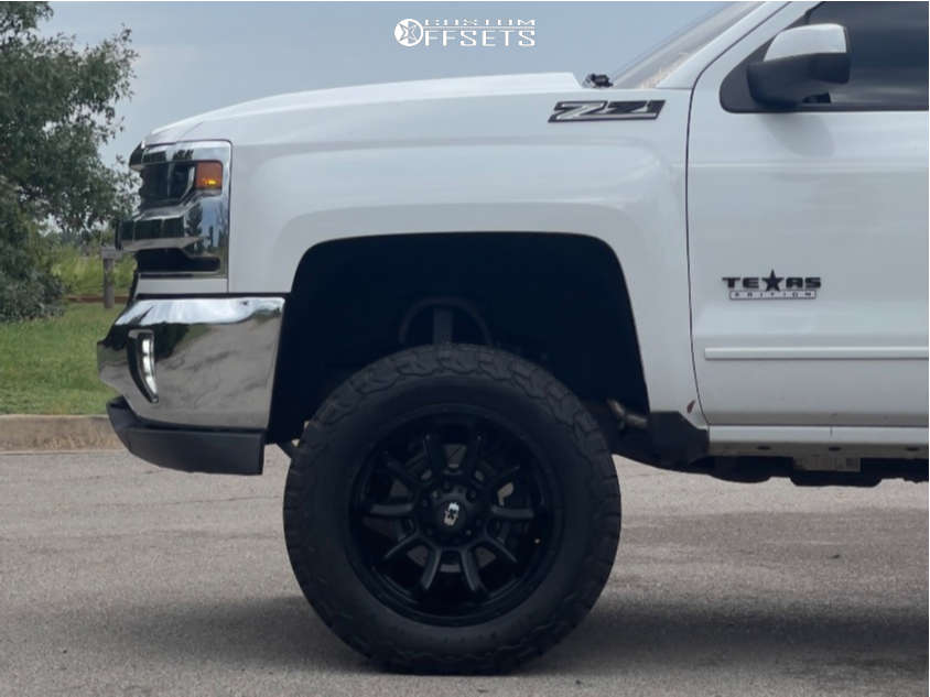 2018 Chevrolet Silverado 1500 with 20x9 Vision Bomb and 295/60R20 ...